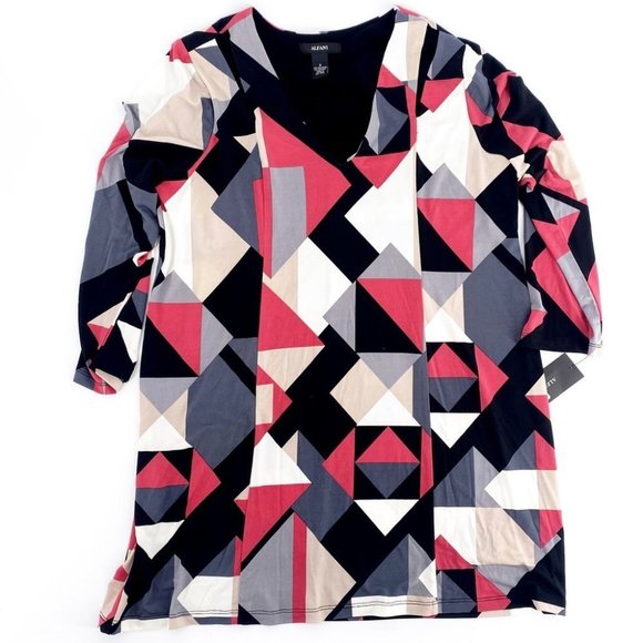 Alfani | Tops | Alfani Pattern Cold Shoulder Color Block S Nwt | Poshmark